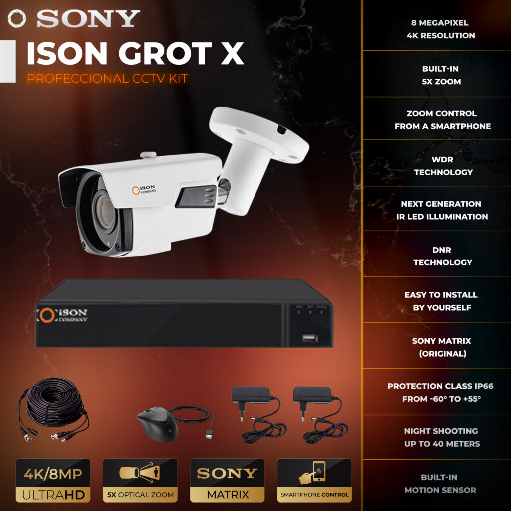 Video surveillance system 1 camera ISON GROT XE-1 | ISONCOM